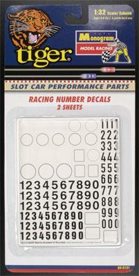 Monogram 1/32 Racing Number Decals (2) #855121