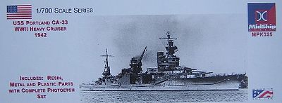 Midship-Plastics USS PORTLAND CA-33 1-700 #325