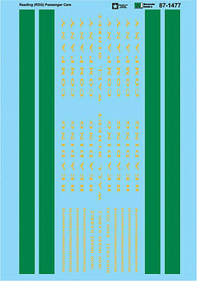 Microscale Reading RDG Passenger Cars N Scale Model Railroad Decal #601477