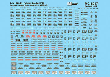 Microscale Pullman Standard P-S 4750 Covered Hopper Data (black) Model ...
