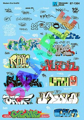 Microscale Graffiti Decal Set HO Scale Model Railroad Decal #871364