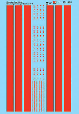 Microscale Milwaukee Road Heavyweight Passenger Cars Post 1947 HO Scale ...