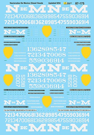 Microscale NdeM Diesel Modern Hoods '60-80 Markings
