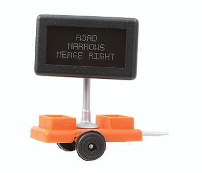 Miniatronics Road Narrows Merge Right Highway Sign w/Transformer HO ...