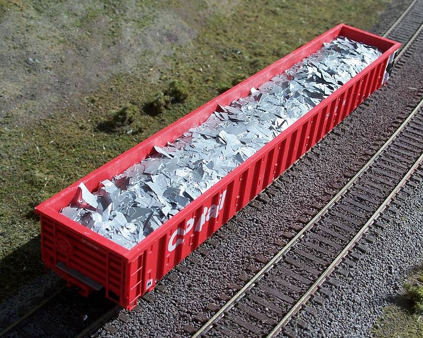 Motrak Scrap Aluminum Load for ExactRail CP Mill Gondola HO Scale Model ...