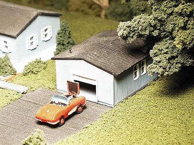 NuComp One-Car Garage (Unpainted Kit) - N-Scale #60202