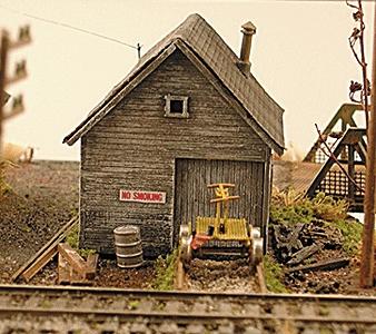 NE-Scale-Models Motor Car Shed N Scale Model Railroad Building Kit #30004