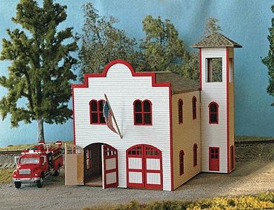NE-Scale-Models Springfield Fire Station HO Scale Model Railroad ...