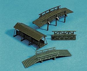 Noch Small Wooden Foot Bridges (4) HO