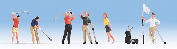 Noch Golfers HO Scale Model Railroad Figure #15885