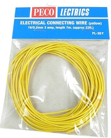 Peco 3 AMP 16-STD WIRE YELLOW