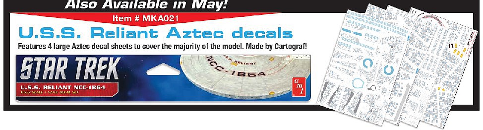 Polar-Lights Star Trek USS Reliant Aztec Decal Set for AMT Science ...