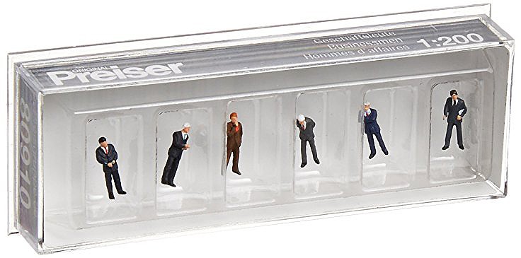 Preiser Businessmen Standing Model Railroad Figures 1/200 Scale #80910