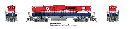 Rapido MLW M420 B units BC Rail 643/685 DC HO Scale Model Train Diesel Locomotive #33036