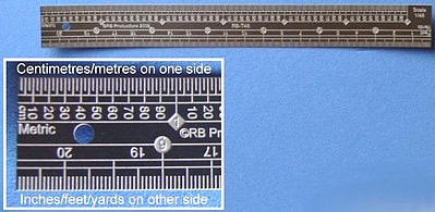 RB 1/48 Scale Ruler, Stainless Steel #ts48