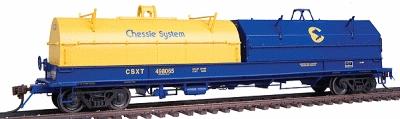 Red-Caboose Coil Car, CSXT Body, CSX Yellow Angled Hood, CSXT on Ends, Blue Round Hood,