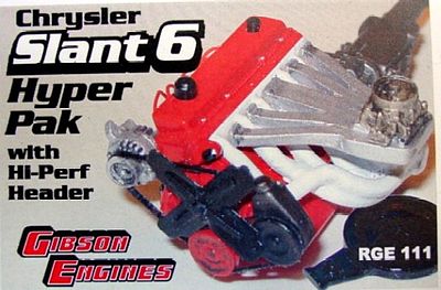 Ross-Gibson Chrysler Slant 6 Hyper Pak Engine Plastic Model Engine Kit ...