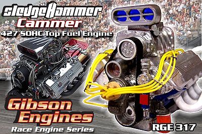 Ross-Gibson SledgeHammer Cammer 427 SOHC Top Fuel Engine