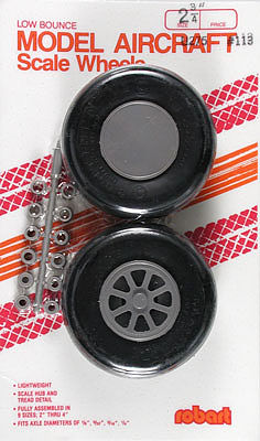 Robart Scale Wheels 2-1/4 Straight Tread #113