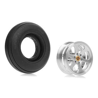 Robart Aluminum Wheel 6-Spoke w/5'' Tire #13850a6