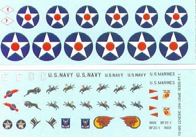 Starfighter USN/USMC Aircraft Insignia 1930's Pt.1 Plastic Model ...