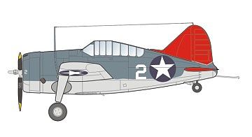 Special F2A3 Buffalo USN Trainer Aircraft (D) Plastic Model Airplane ...