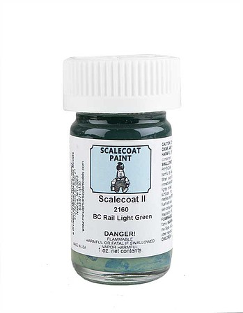 Scalecoat Scalecoat II Railroad Paint 1oz 29.6ml British Columbia Railway Light Green #21601