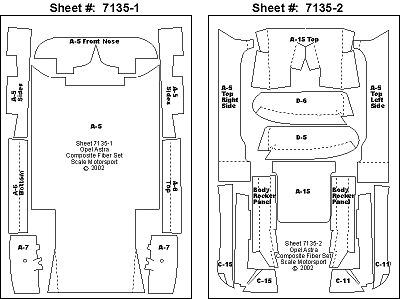 Scale-Motor Opel Astra V8 Coupe DTM Template Comp. Fiber