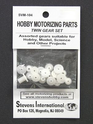 Stevens-Motors Assorted Plastic Twin Gear Set (1.9mm ID) (20pcs)