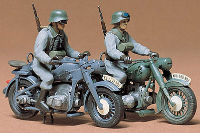 Tamiya 1/35 German Motorcycle Zundapp KS750 and BMW R75 #35023