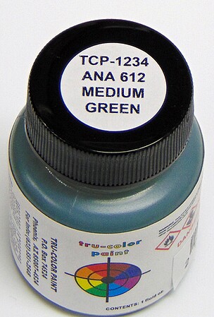 Tru-Color ANA-612 Medium Green 1oz Hobby and Model Enamel Paint #1234