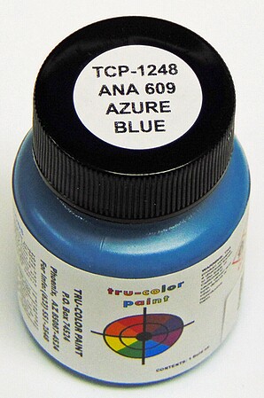 Tru-Color ANA-609 Azure Blue 1oz Hobby and Model Enamel Paint #1248