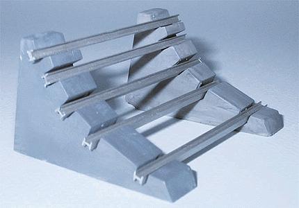 Trident Road Block Type 1 Concrete Ramp w/Steel I Beams HO Scale Model ...