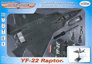 Testors 1/72 Quick-Build- YF22 Raptor Fighter (Snap Plastic Kit)