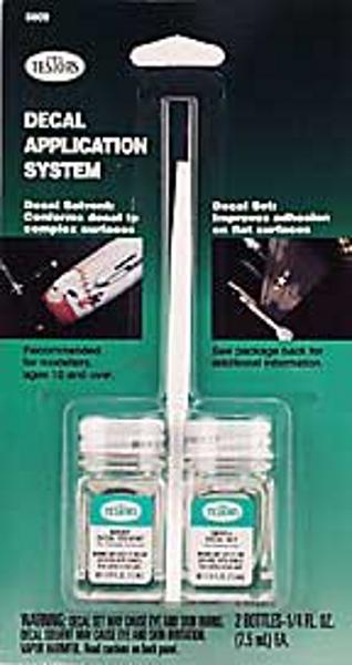 Testors Decal Applications Set & Solvent System 1/4oz each #8809