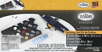 Testors Acrylic Classics Finishing Kit Hobby and Model Paint Set #9189