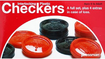 Traditional Checkers Game Pieces (30) #1102