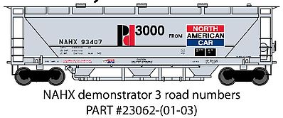Trainworx NACC PD3000 Covered Hopper NAHX N Scale Model Freight Car ...