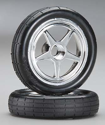 Traxxas Tire/Wheels Assembled/Glued Front (2) #6975