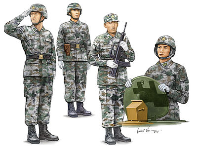 Trumpeter PLA Chinese Army Tank Crew Figure Set (6) Plastic Model ...