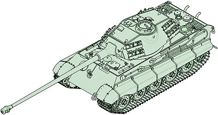 Trumpeter German King Tiger w/105mm KWK L/68 Plastic Model Military ...
