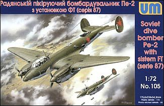 Unimodels Petlyakov Pe2 Soviet Dive Bomber w/FT MG Turret Plastic Model ...