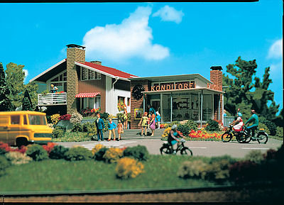 Vollmer Bakery/Confectionery Kit HO Scale Model Railroad Building #43724