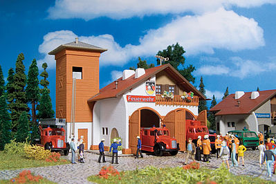 Vollmer Fire Station 112 Kit HO Scale Model Railroad Building #43761