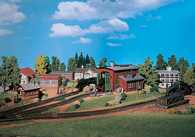 Vollmer 1 Stall Engine House Kit HO Scale Model Railroad Building #45750