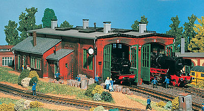 Vollmer 2 Stall Engine House Kit HO Scale Model Railroad Building #45752