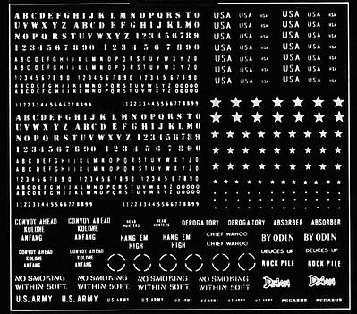 Verlinden Modern US Army Codes/Stars Plastic Model Military Decal 1/35 ...