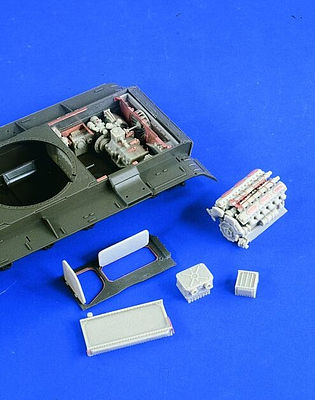 Verlinden T55 Engine & Compartment Detail Set TAM Plastic Model Vehicle ...