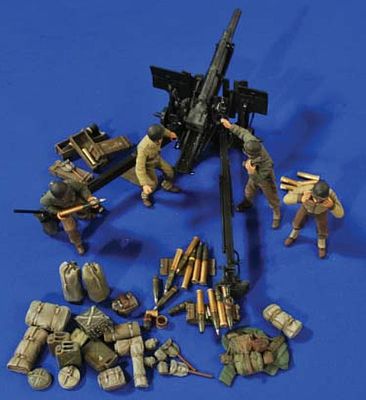 Verlinden 105mm M101 Howitzer Ammo, 2 Crew & Gear Plastic Model Weapon ...