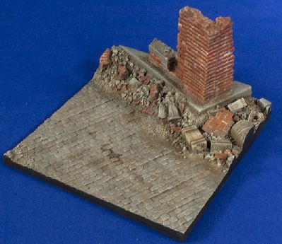 Verlinden Diorama Base 5'' x 5'' with Molded Debris